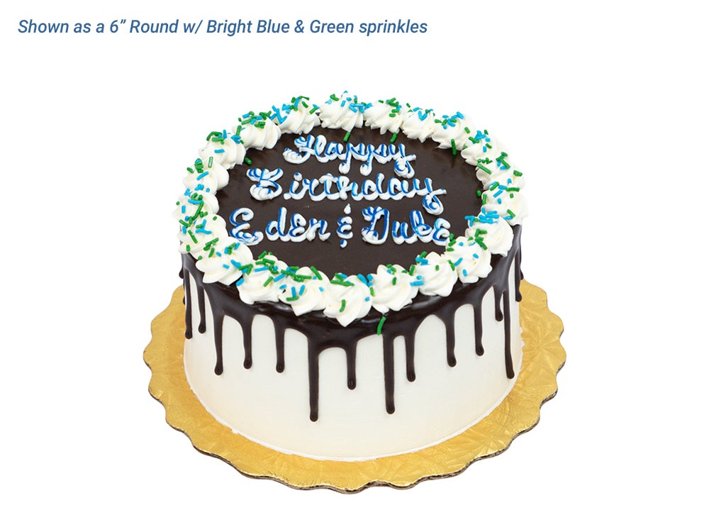 Sprinkle Drip Birthday-Style Round | Sweet Perfections Bake Shoppe