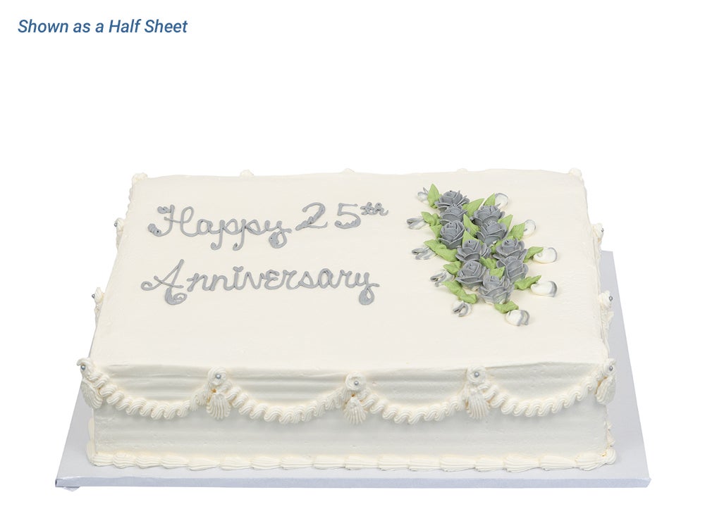 25th Silver Anniversary Torte-Style Sheet | MABEL Sweet Perfections