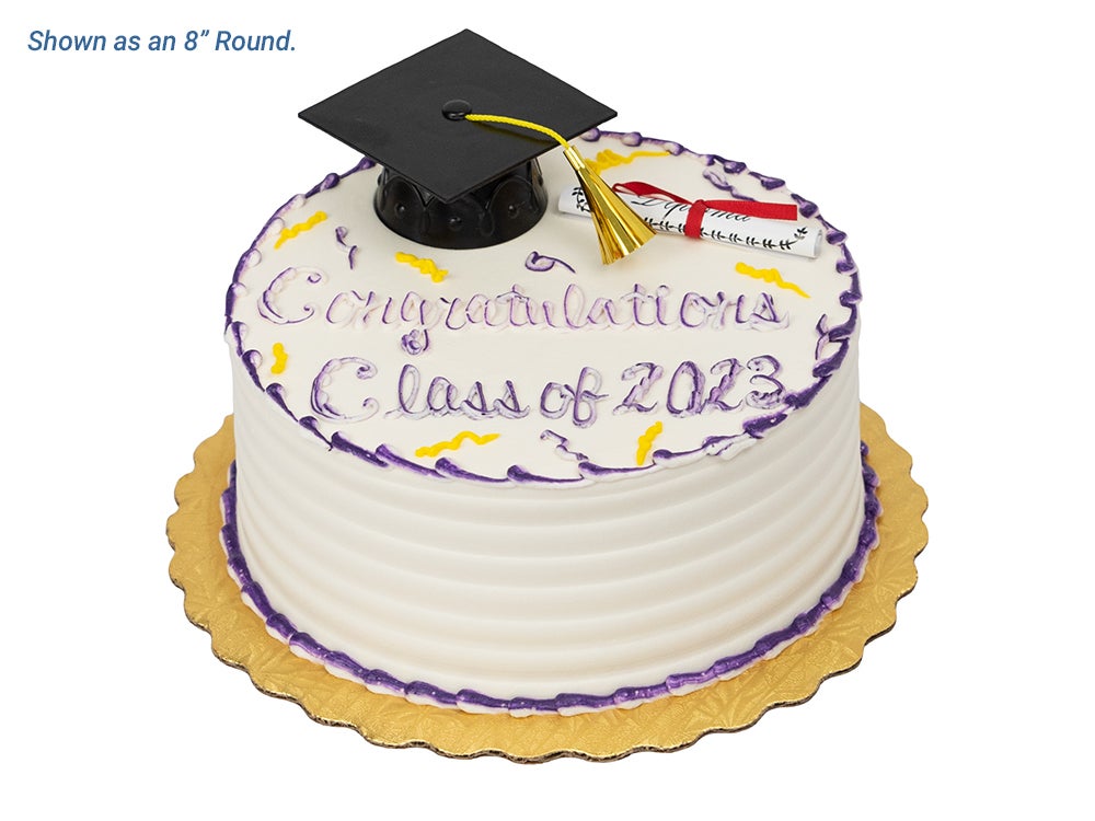 Plastic Grad Cap Birthday-Style Round | Sweet Perfections Bake Shoppe