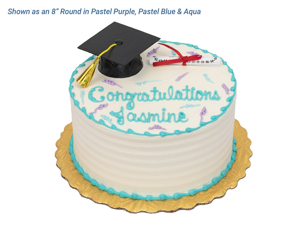 Plastic Grad Cap Torte-Style Round | Sweet Perfections Bake Shoppe