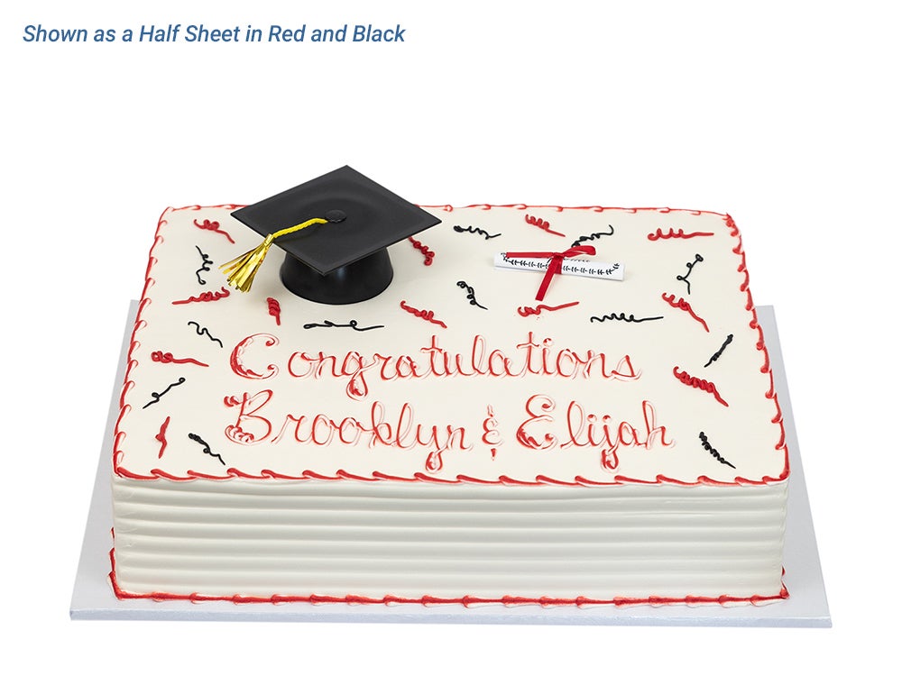 Plastic Grad Cap Torte-Style Sheet | Sweet Perfections Bake Shoppe